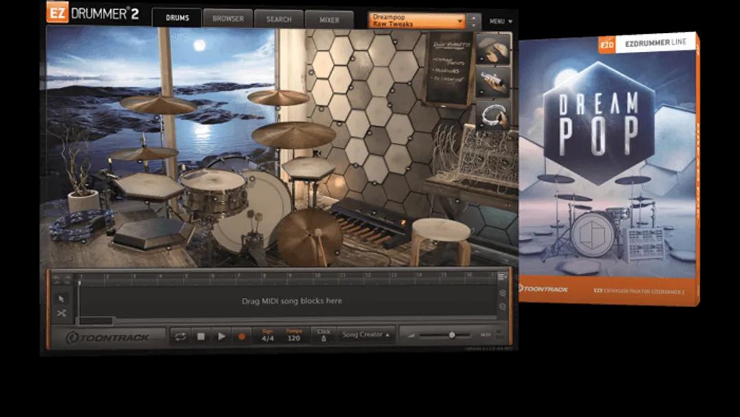EZ Drummer2 : Dream Pop EZX2 - โปรแกรมทำเพลง VST, VSTi, Plugins - GoPlugin