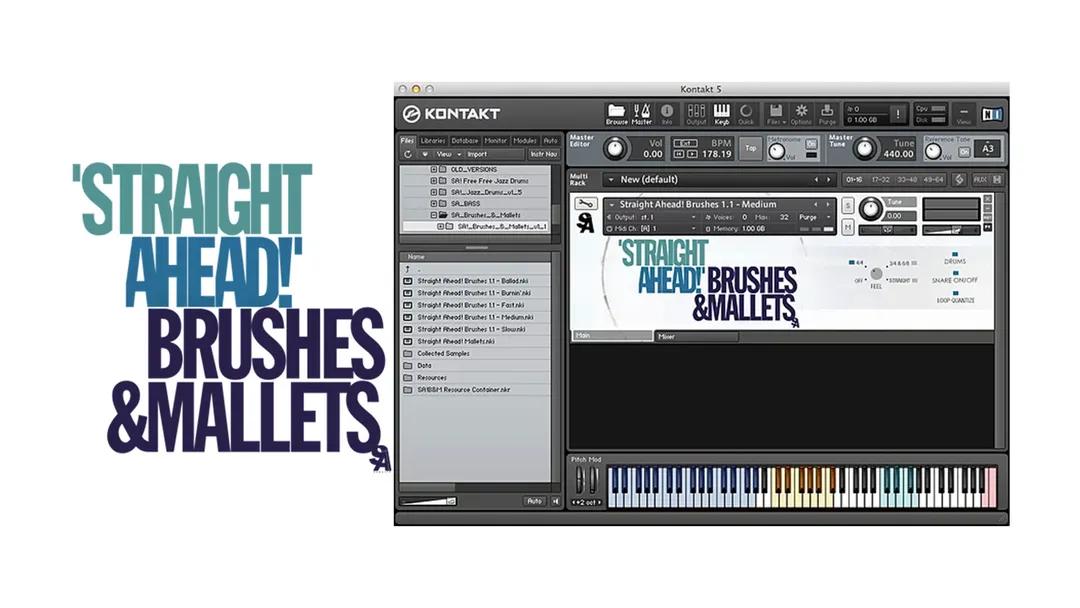Straight Ahead Samples - Brushes & Mallets - โปรแกรมทำเพลง VST, VSTi, Plugins - GoPlugin